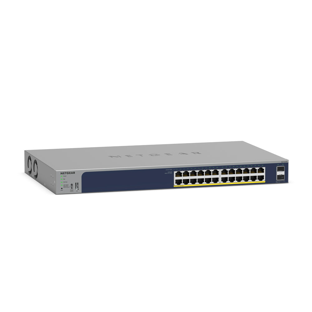 NETGEAR GS724TPv3 24-Port Gigabit Ethernet Smart Managed Pro PoE Switc ...